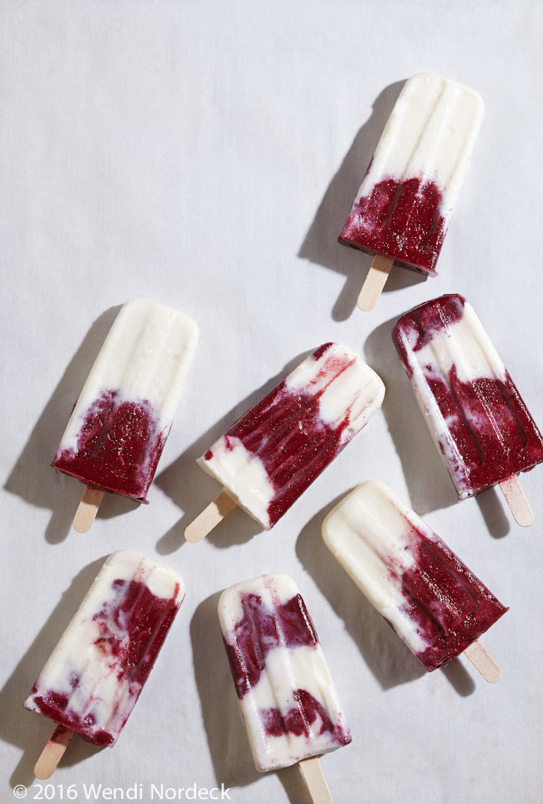 Cherry, Lime and Coconut Swirl Popsicles | Roux 44